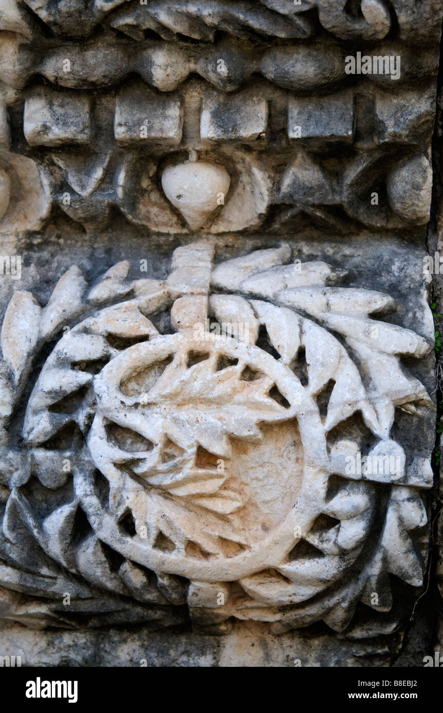decorative sculpted ornaments at synagogue with biblical motifs Stock ...