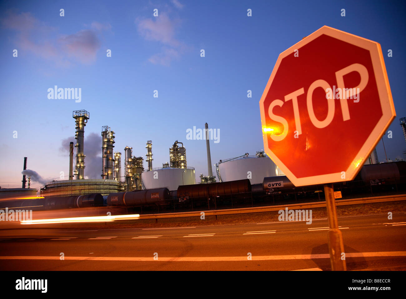 environmental pollution industry in the Botlek Rotterdam Netherlands ...