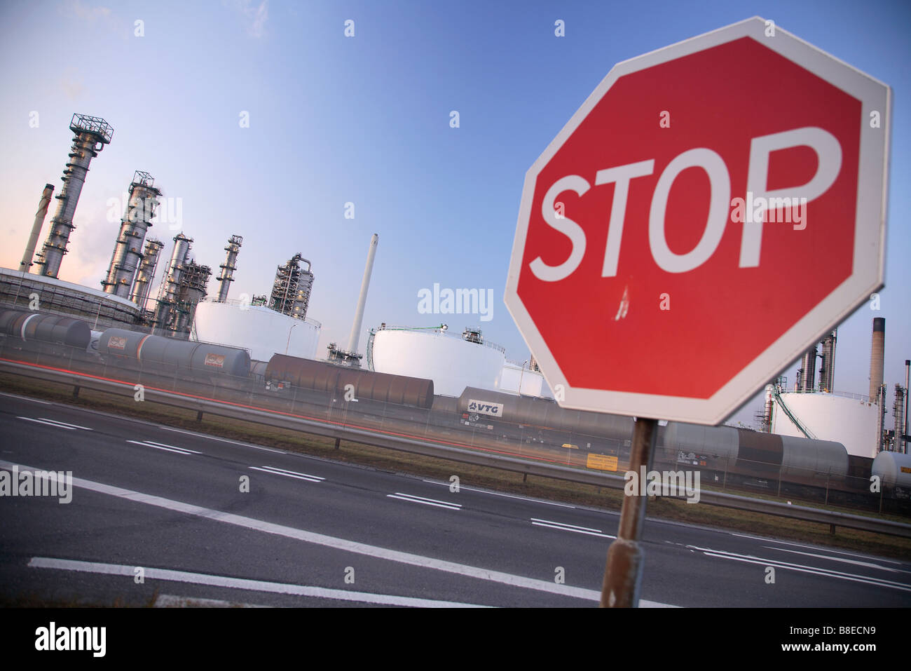 environmental pollution industry in the Botlek Rotterdam Netherlands ...