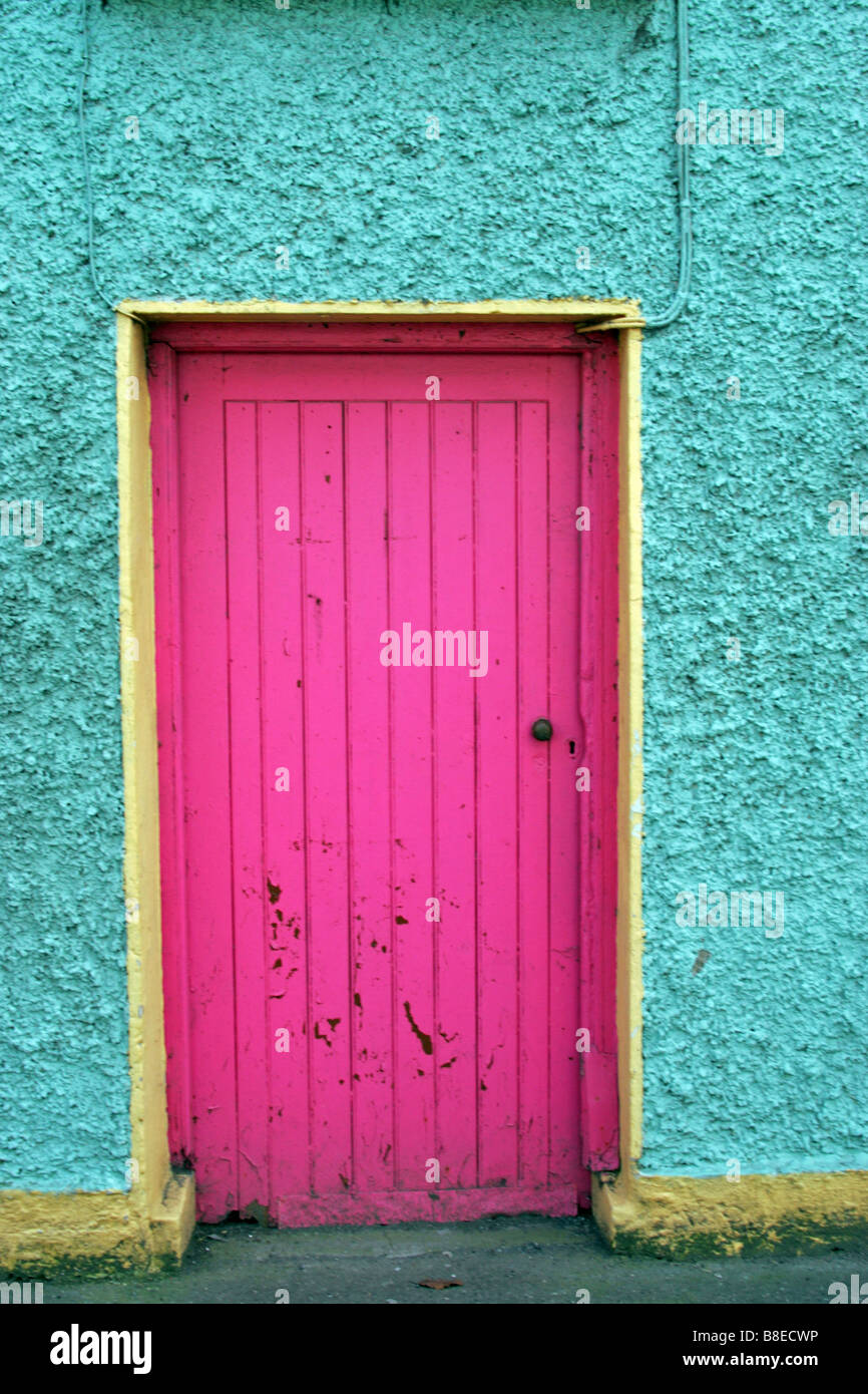Ireland Clare Kinvara colorful building facade Stock Photo - Alamy