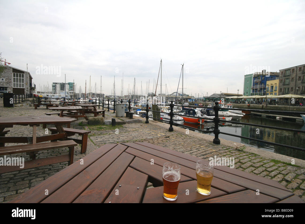 Pint by the harbour quiet waterside pub drink by Plymouth inner harbour ...