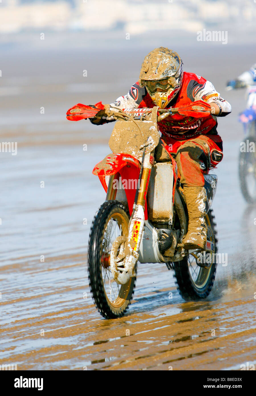 A rider is pictured taking part in the 2008 Weston motorcycle endurance ...