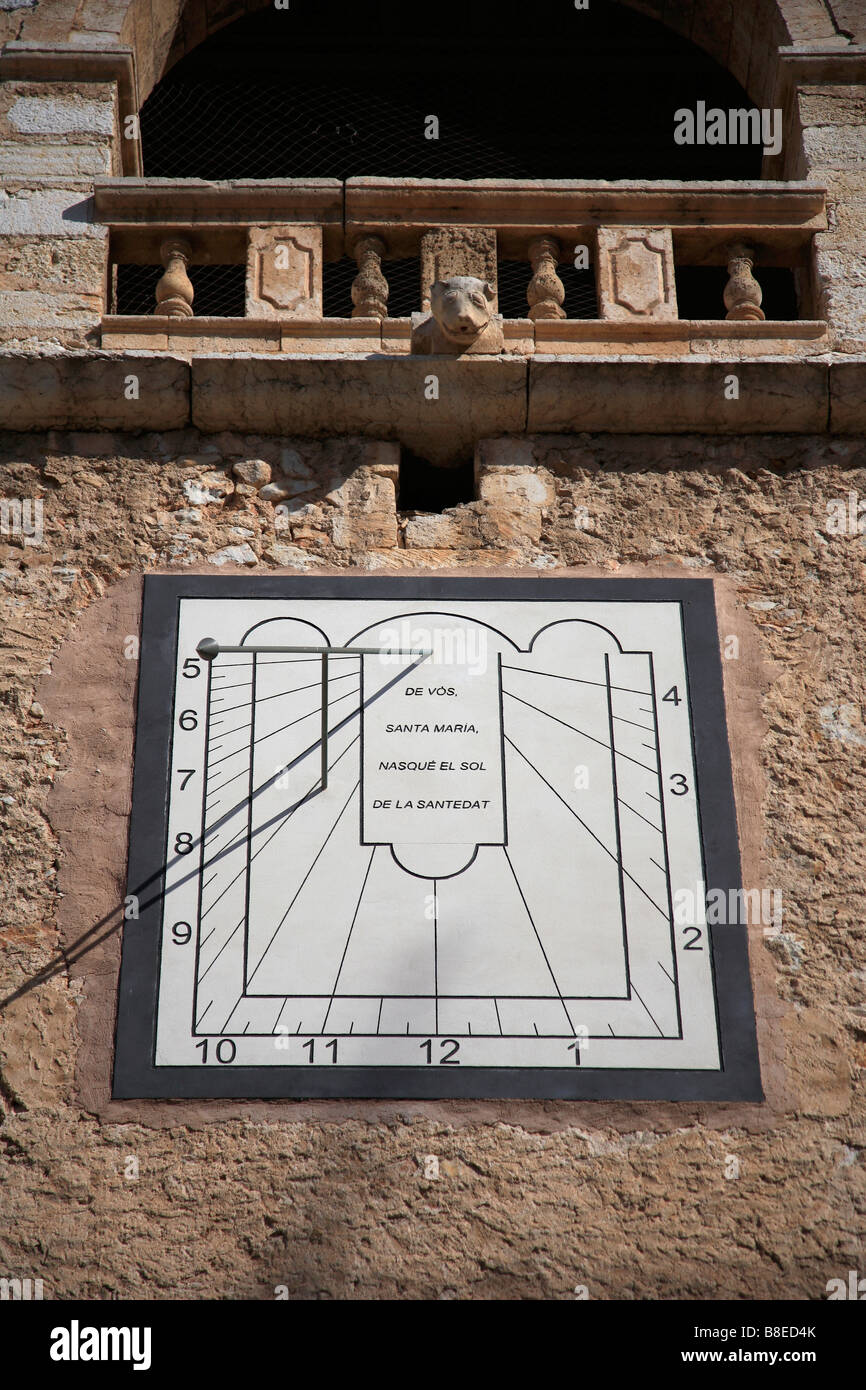 Sundial on Santa Maria La Major Church Inca Town Mallorca Majorca ...