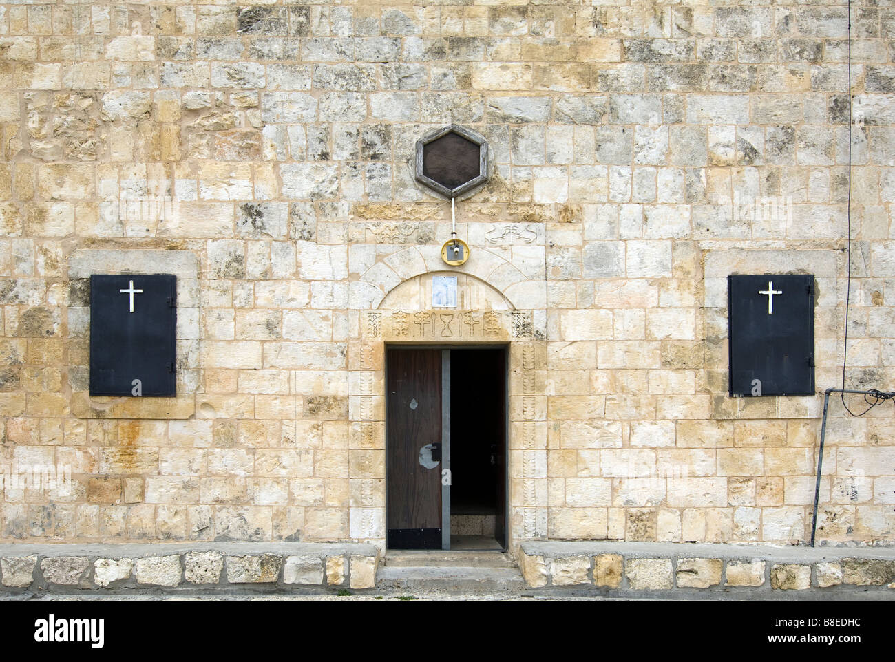 Ikrit-The Front of the Church Stock Photo - Alamy