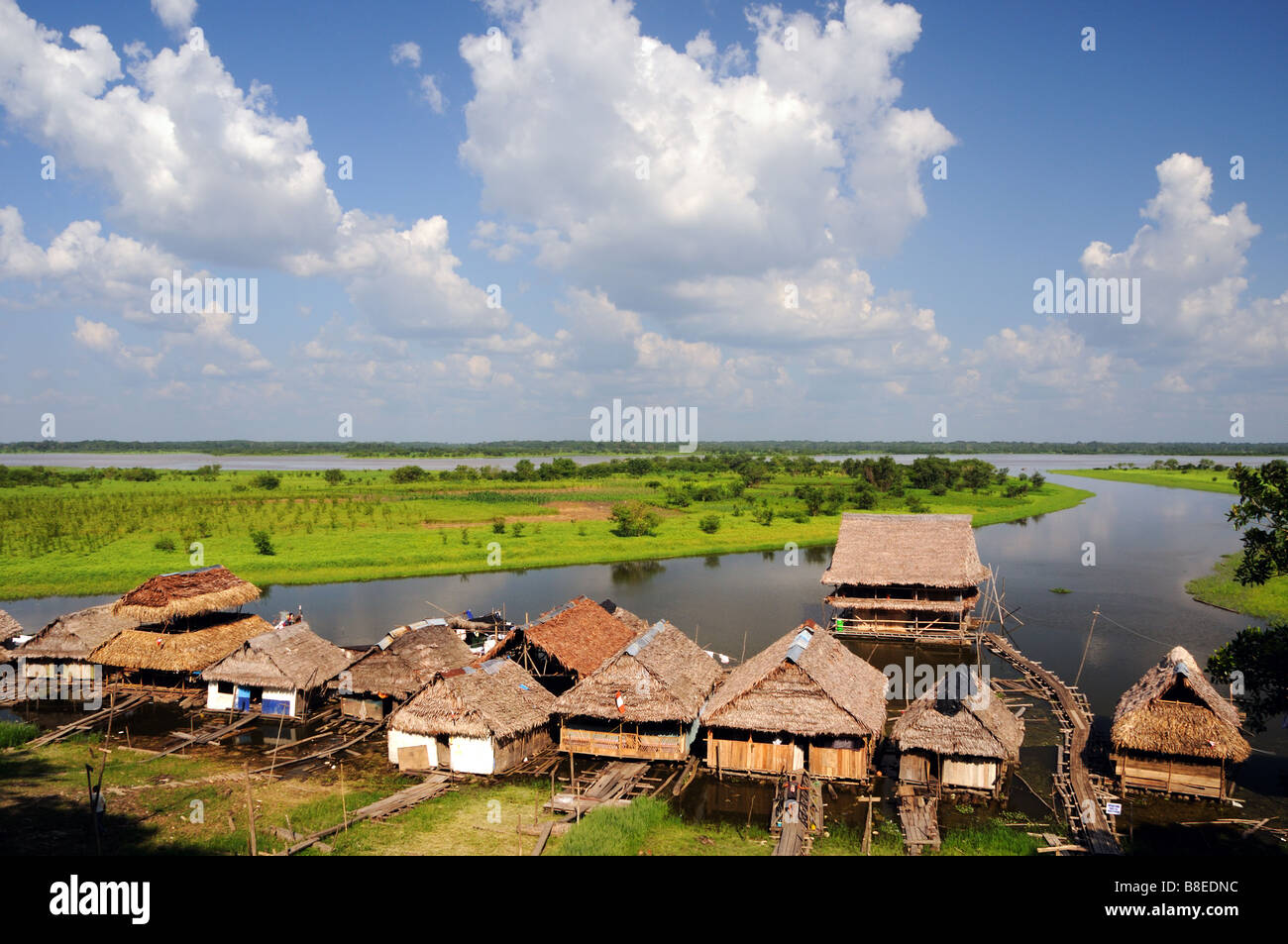 Floating houses on the Amazon River in Iquitos, Peru Stock Photo - Alamy