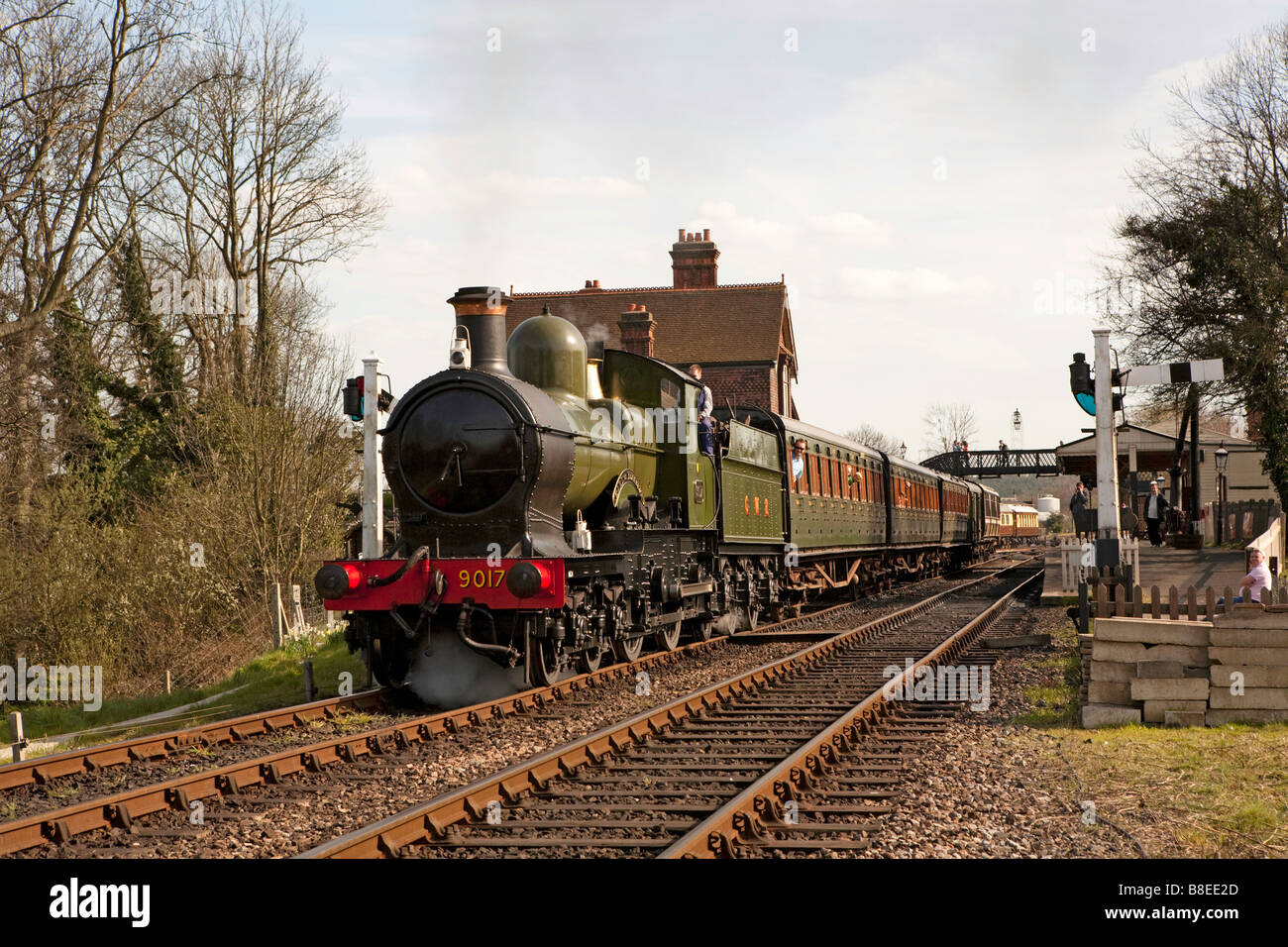 GWR Earl of Berkeley steam engine on the Bluebell railway Stock Photo ...