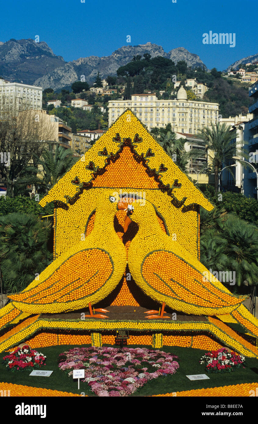 Orange & Lemon Sculpture, Two Doves & Birdhouse, a La Fontaine Fable ...