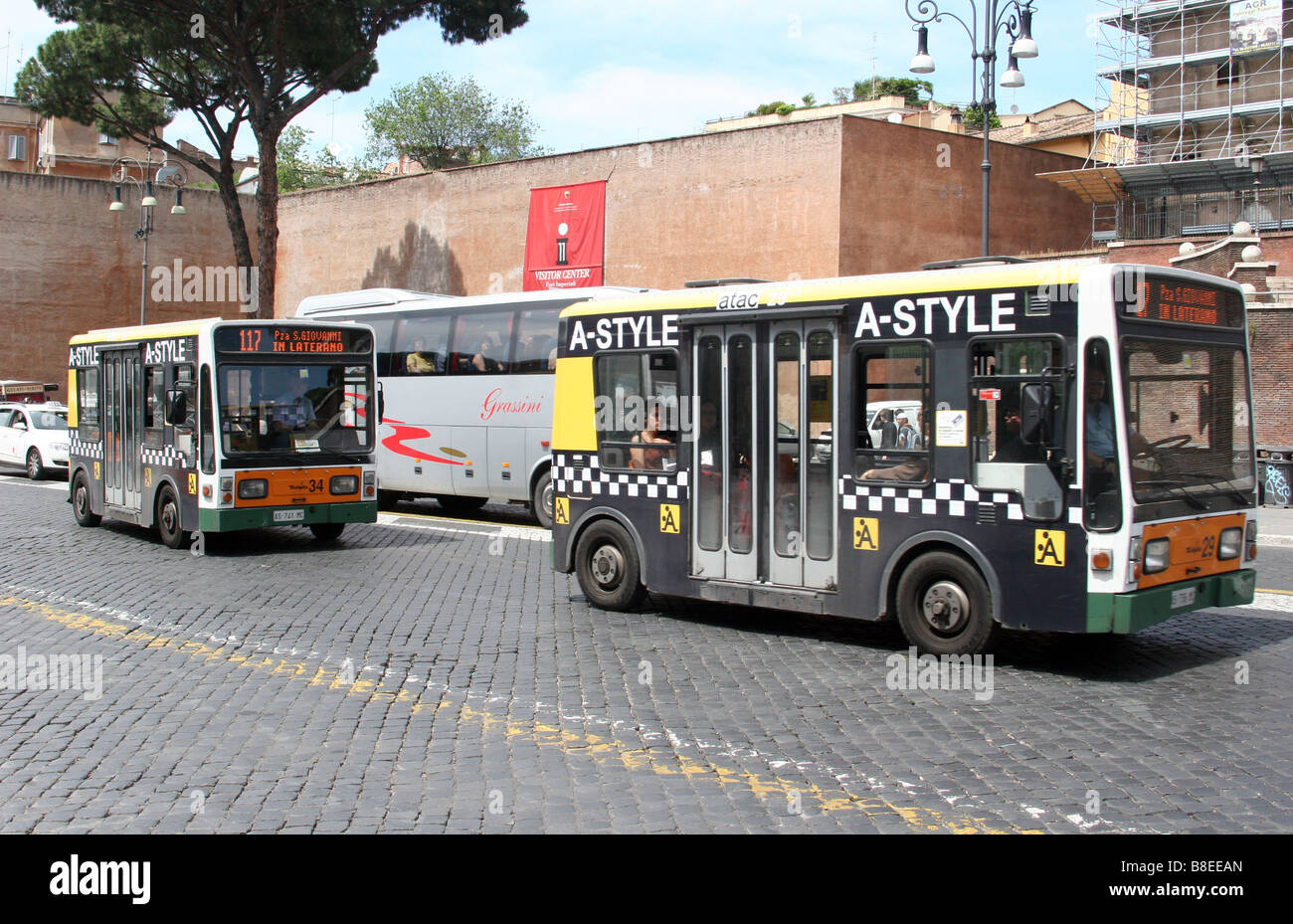 A-Style bus in Rome Italy Stock Photo - Alamy