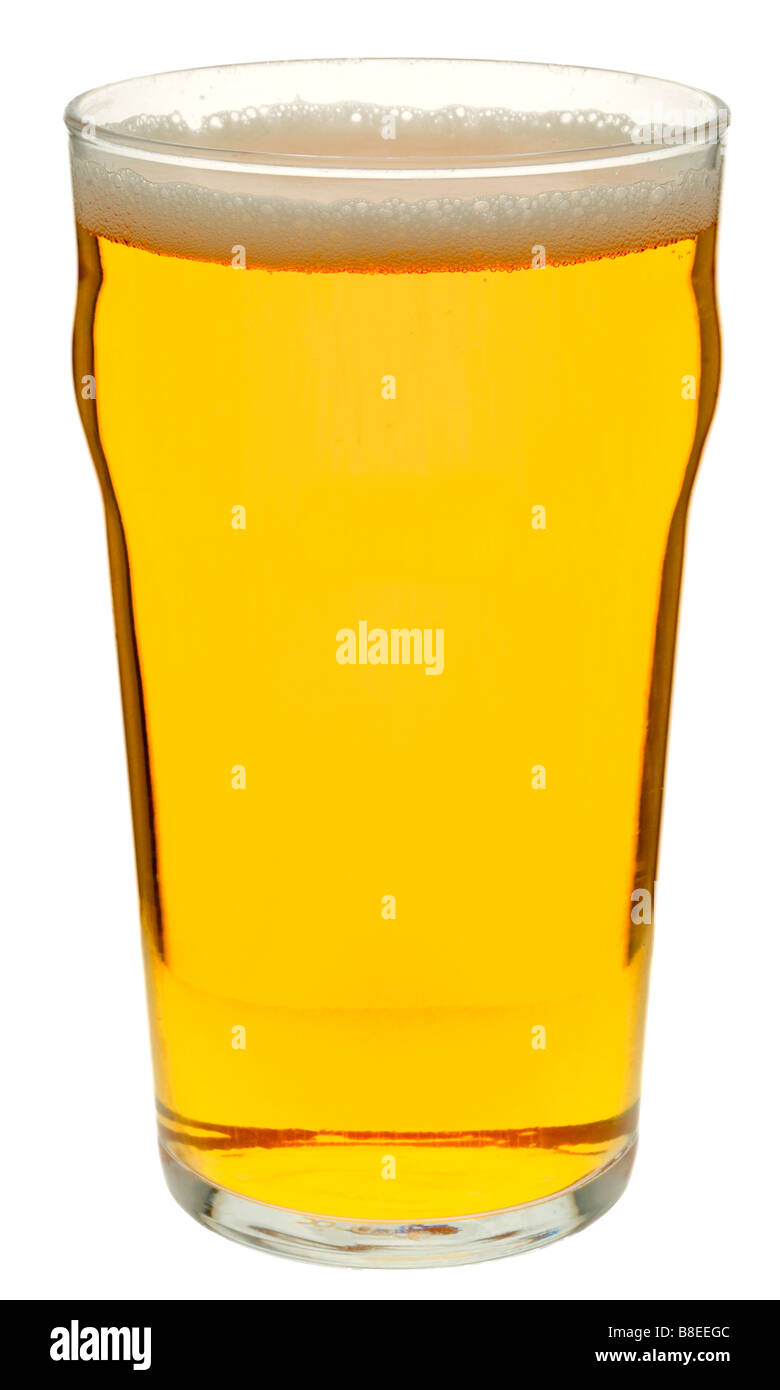 Pint of Lager Stock Photo - Alamy