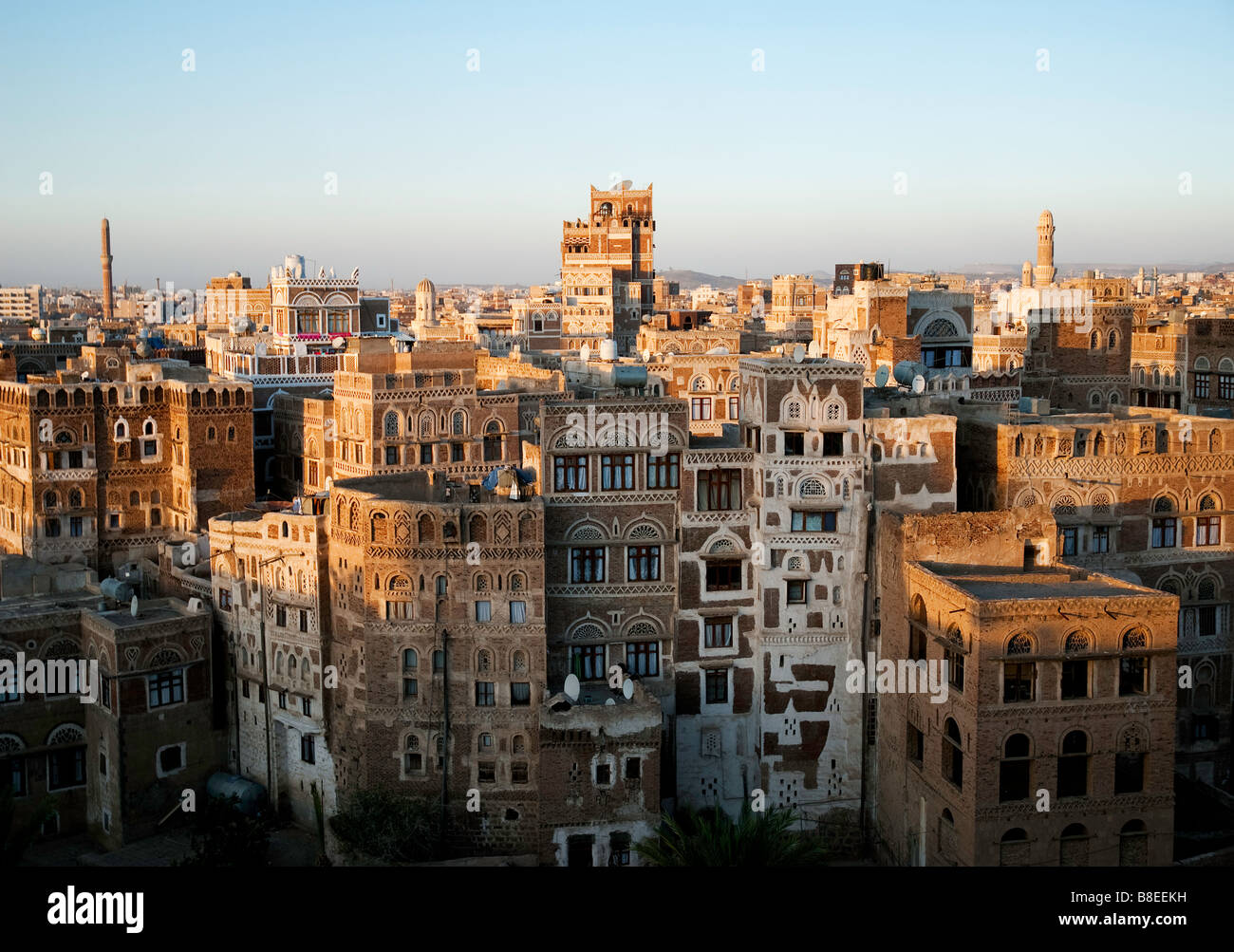 sanaa old town city view yemen traditional architecture Stock Photo - Alamy