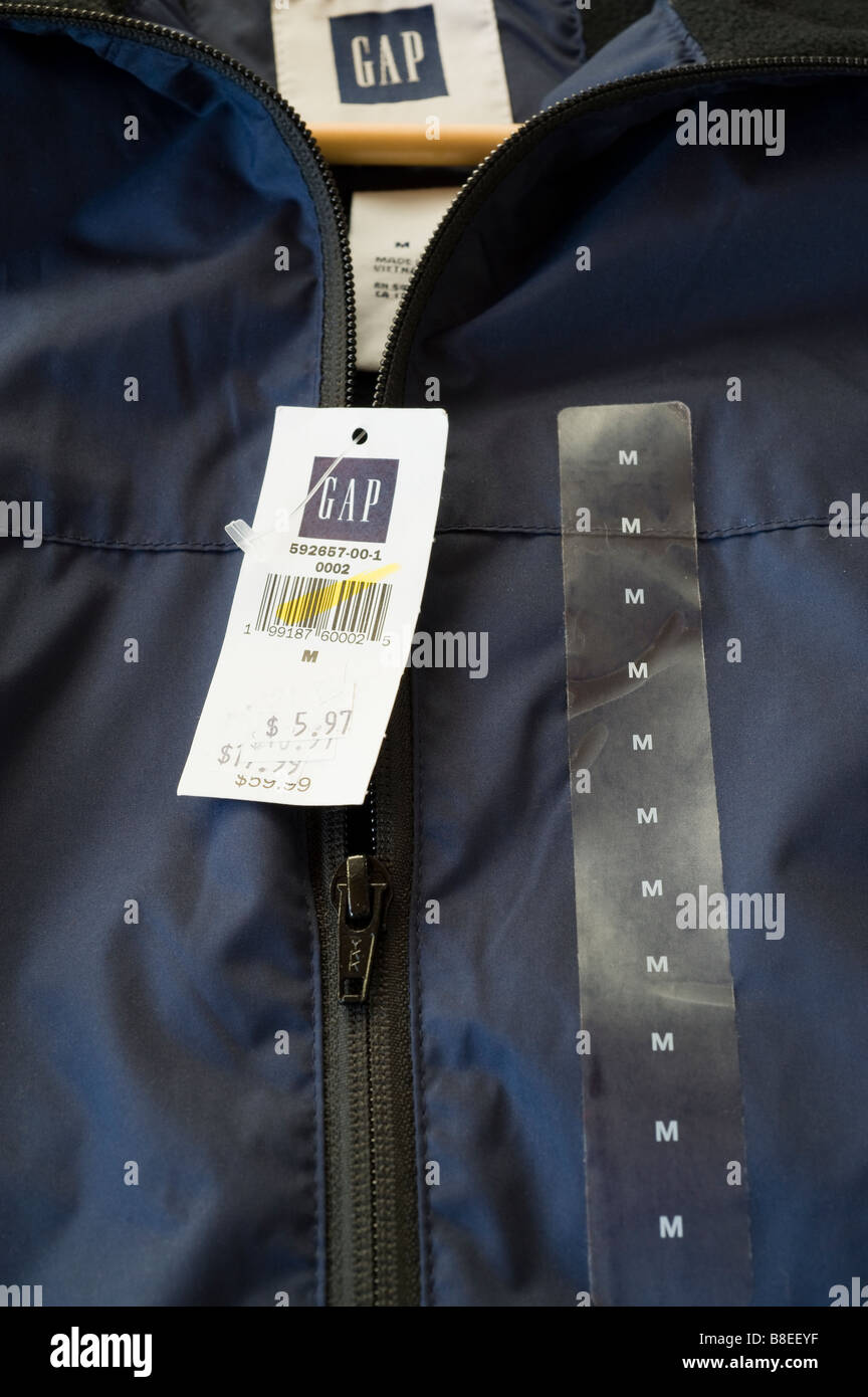 Gap item showing multiple markdowns on it's price tag which illustrates ...