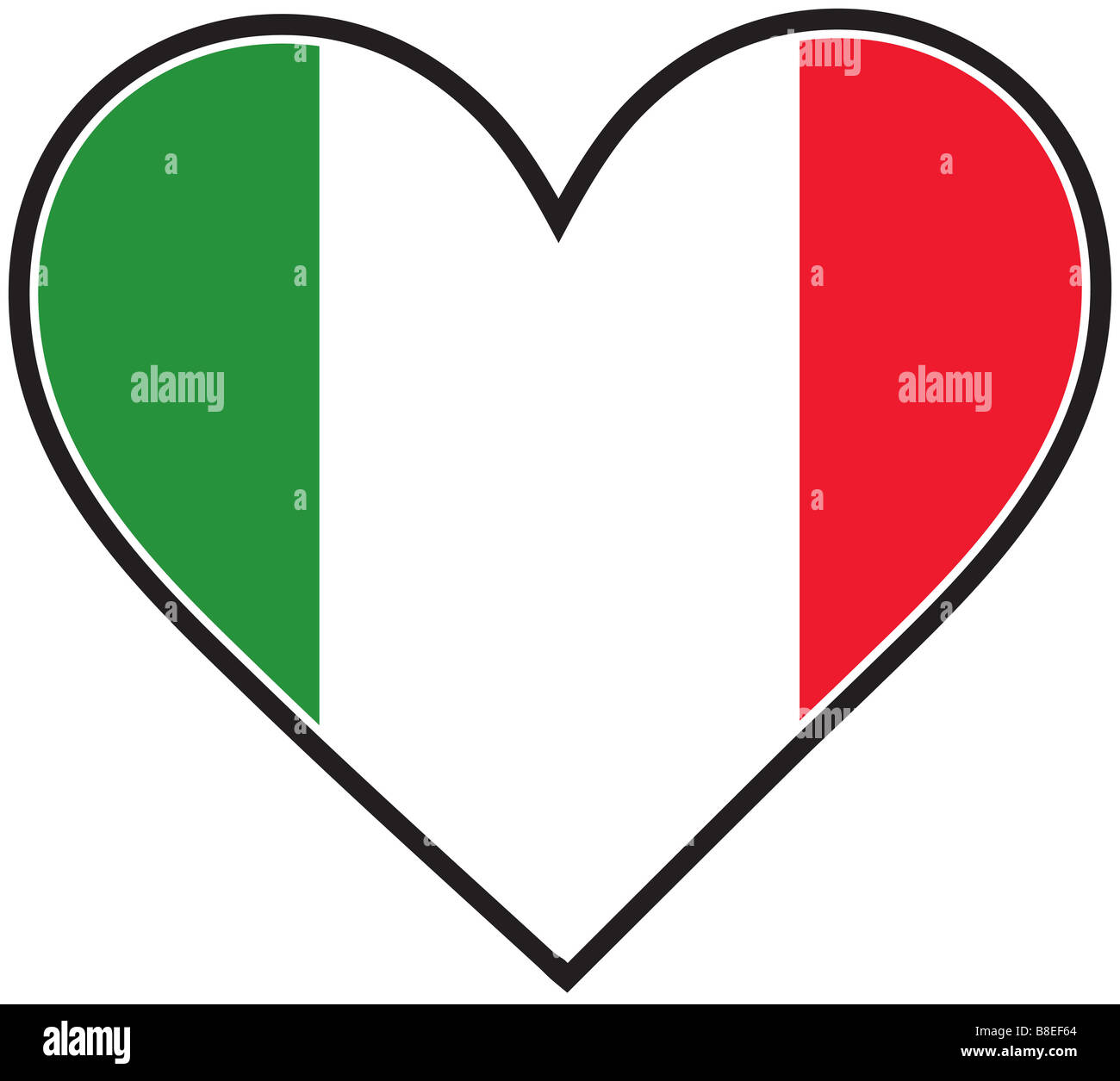 Italian flag heart hi-res stock photography and images - Alamy