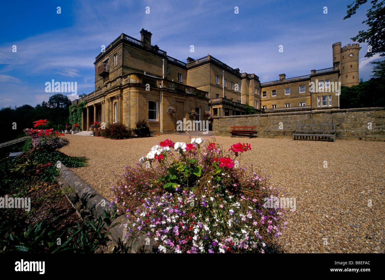 Exterior of the mansion House. Salomons estate near Tunbridge Wells ...