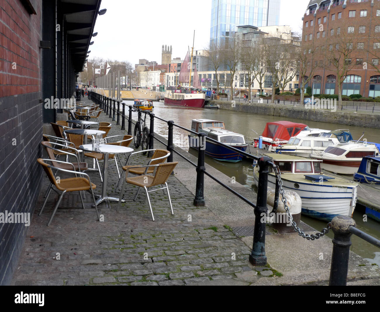 Bristol Harbourside café Stock Photo - Alamy