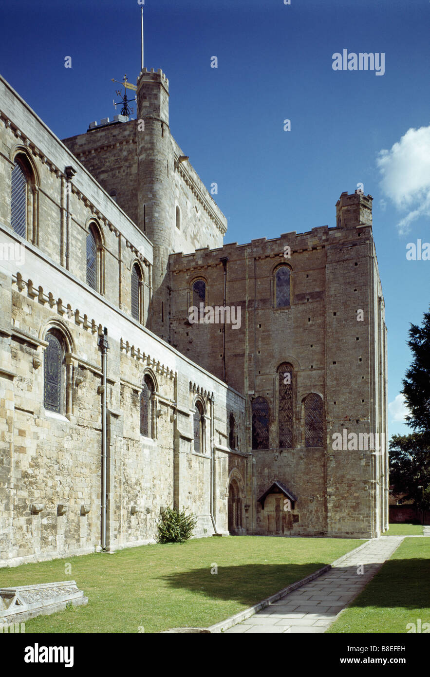 Romsey Abbey Kent detail of south transept. Exterior Stock Photo - Alamy