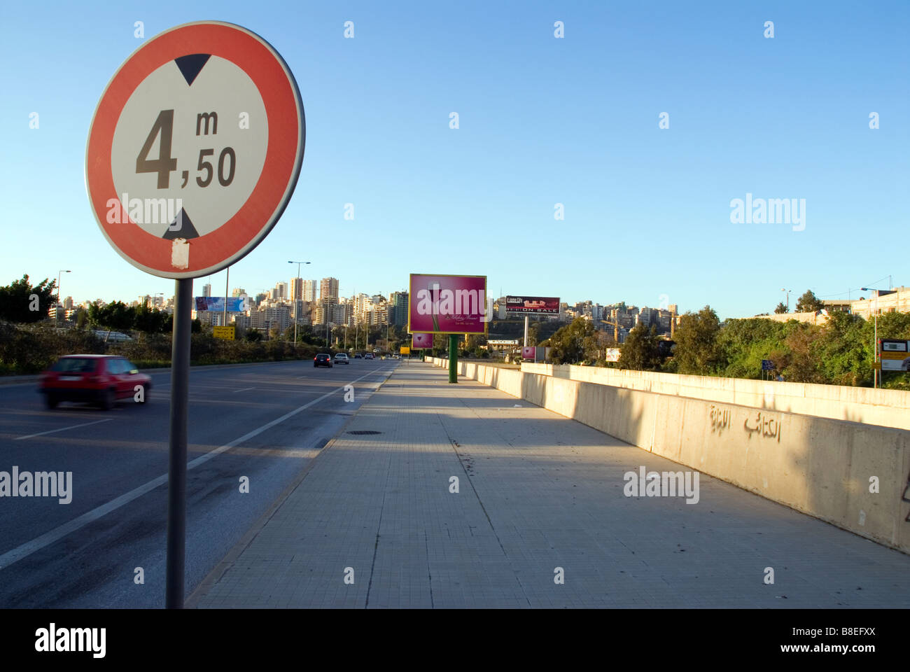 billboard is installed at the edge of one beirut river lebanon Stock ...