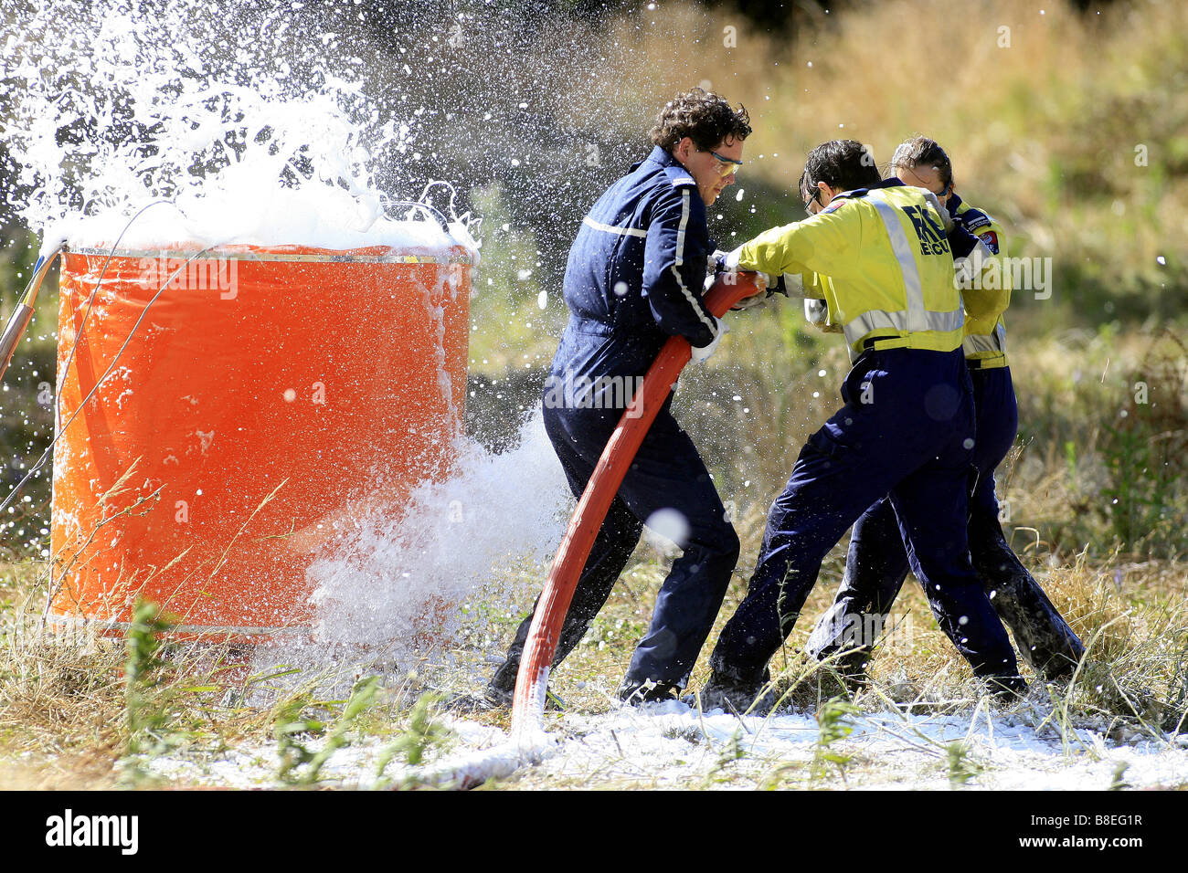 Firefighters put out a rural fire hi-res stock photography and images ...