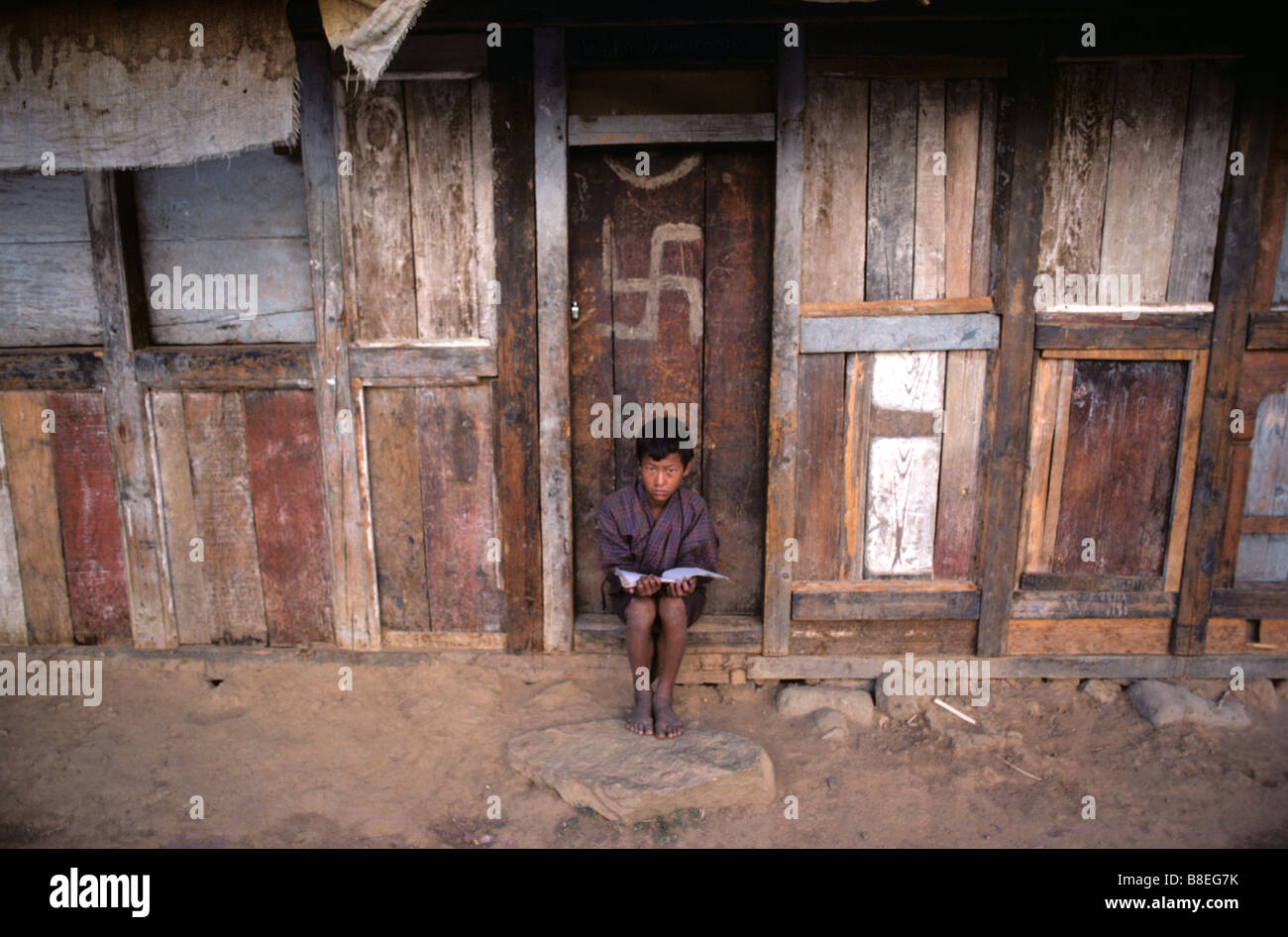 Swastika Sauvastika Buddhist Symbol Wangdiphodrang Village Bhutan ...