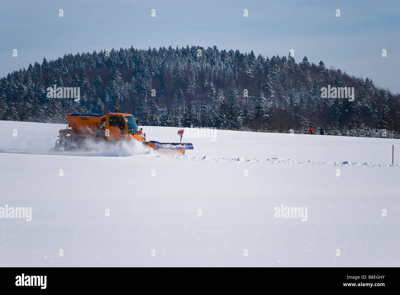 Snowplow in Germany Stock Photo - Alamy