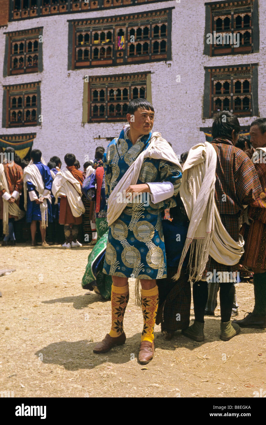 Bhutanese Man Traditional Costume Paro Festival Bhutan Himalayan ...