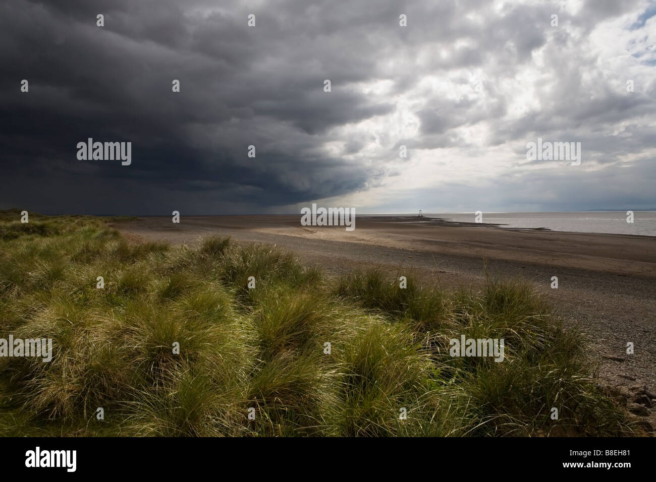 Storm clouds gathering over Solway Firth, England UK Stock Photo - Alamy