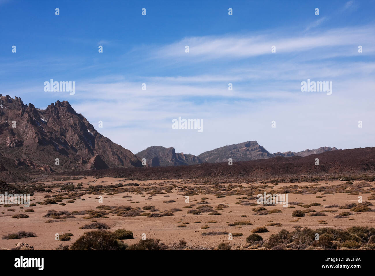 View of part of the caldera of the ancient Las Canadas volcano of ...