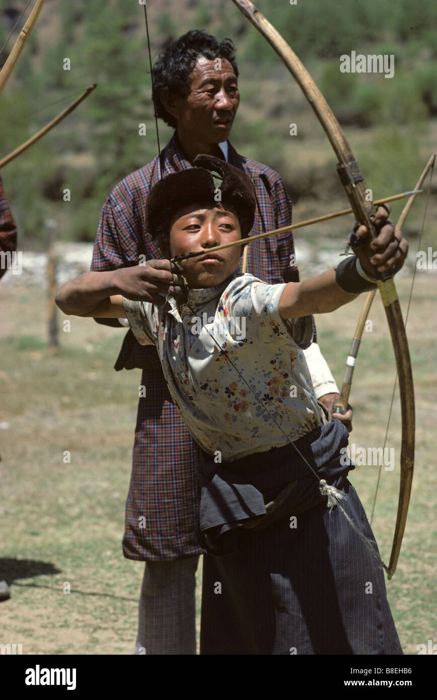 Archery Bhutan National Sport and Passtime Himalayan Kingdom Stock ...