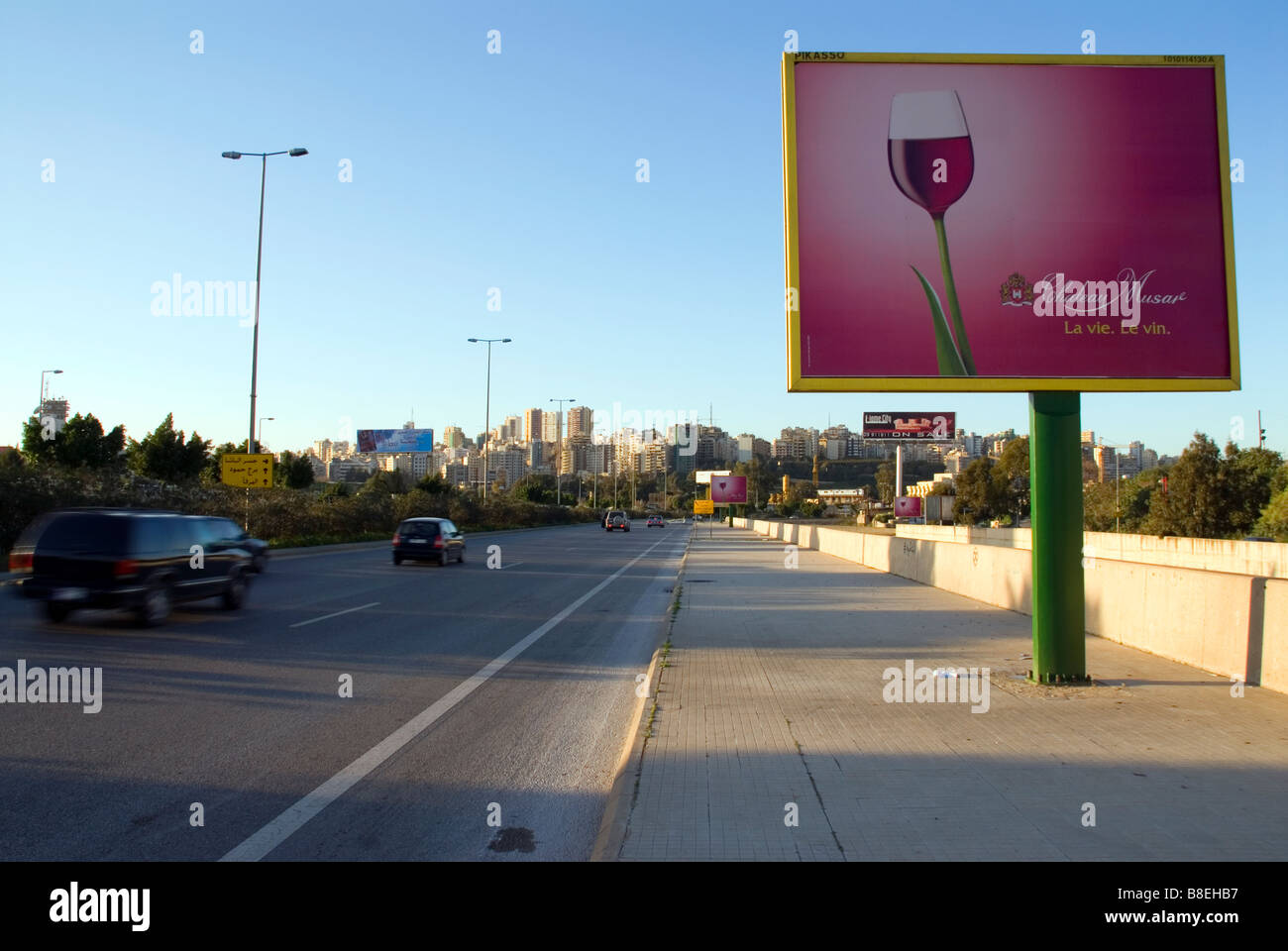 billboard is installed on the edge of beirut river lebanon Stock Photo ...