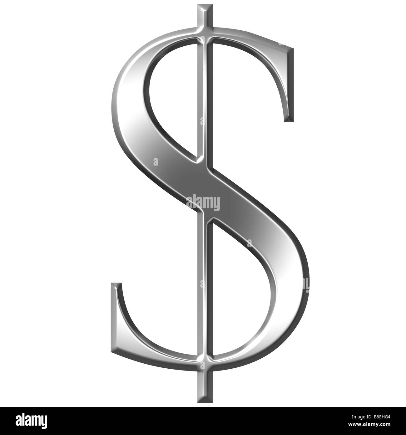 3d silver dollar symbol Stock Photo - Alamy