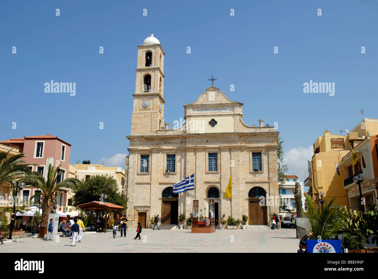 The main church of the lovely town of Chania on the west coast of the ...