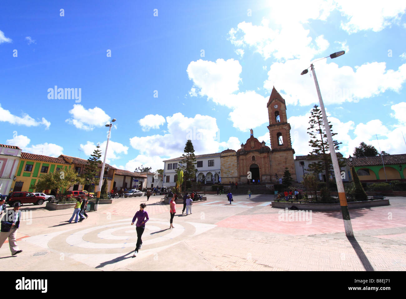 Daytime view of Tibasosa, Boyacá, Colombia, South America Stock Photo ...