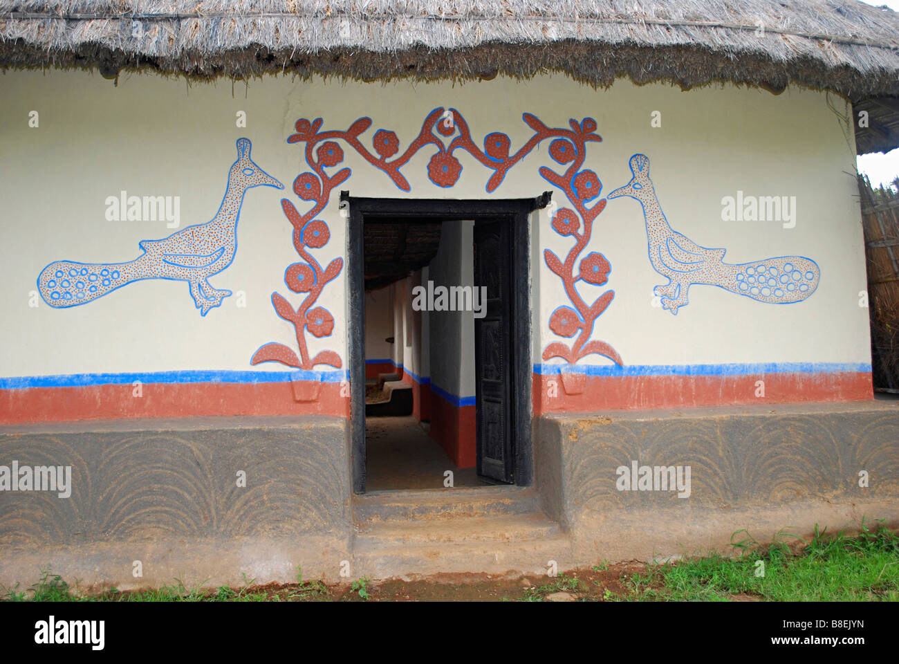 Bhumij Tribal's hut from Jharkhand. Manav Sangrahalaya, Bhopal, Madhya ...