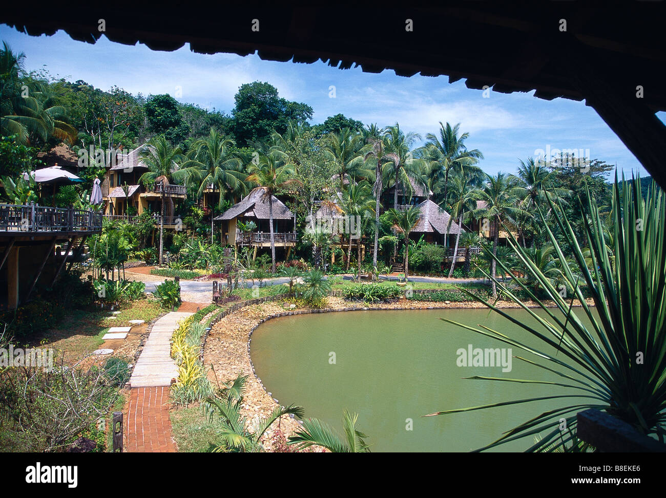 Eco resort grounds tropical hi-res stock photography and images - Alamy