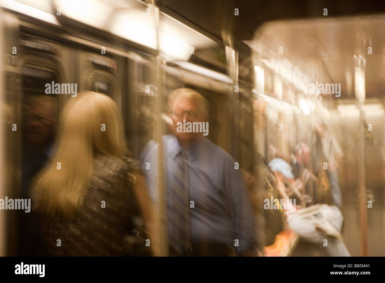 Subway riders new york hi-res stock photography and images - Alamy