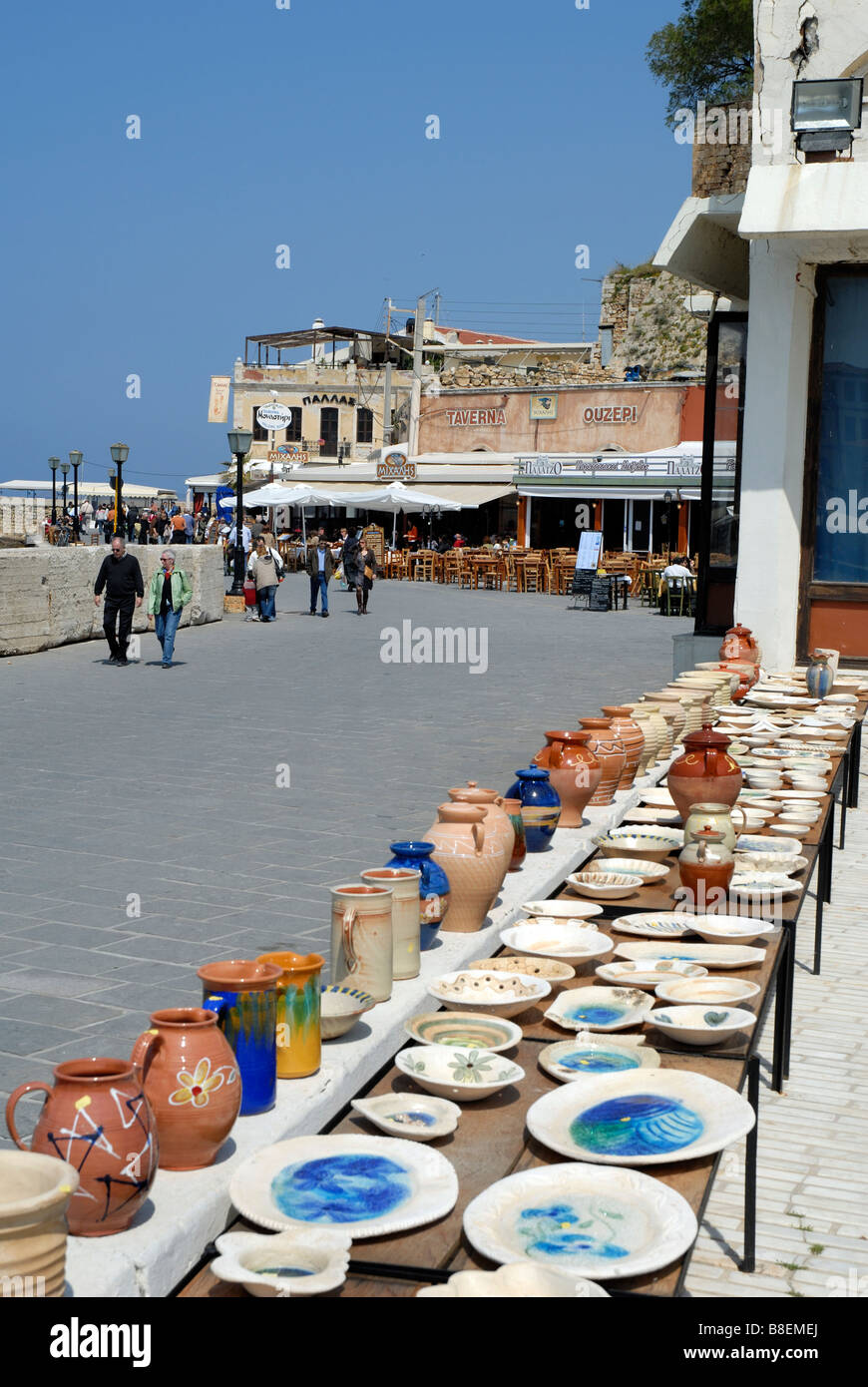Handmade pottery in the lovely town of Chania on the west coast of the ...
