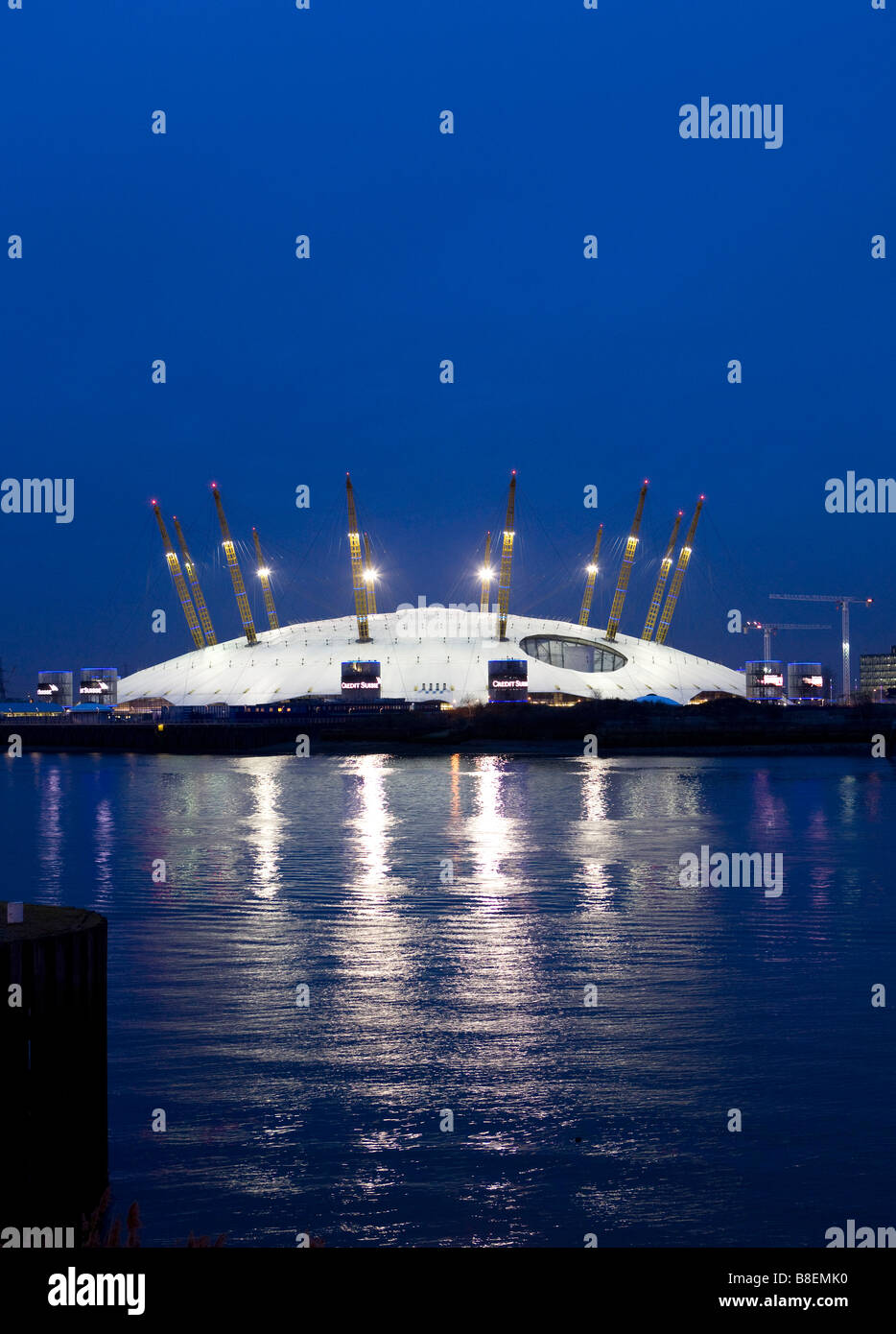 Views of The O2 Arena at night formerly The Millennium Dome on The ...