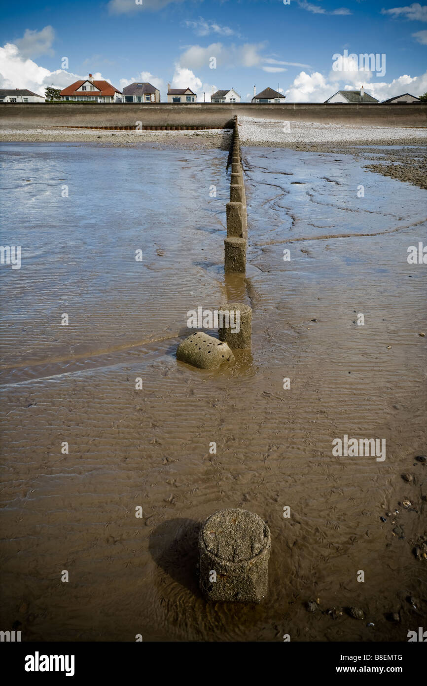 Bungalows opposite Skinburness beach, Cumbria England Stock Photo - Alamy