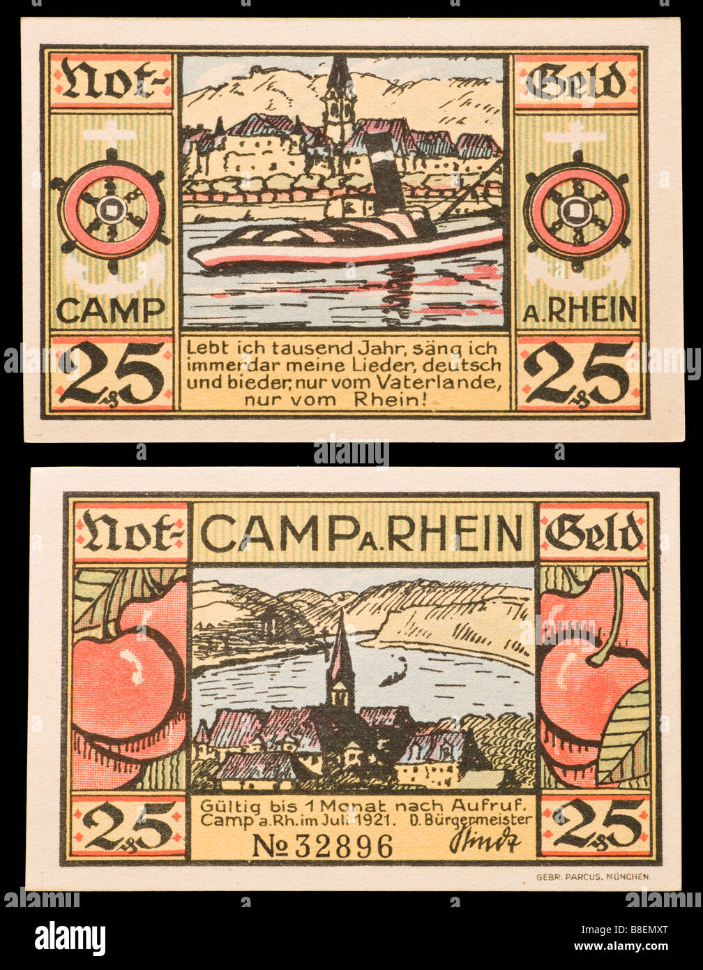 Notgeld or Gutschein (Emergency currency printed in Germany from 1914 ...