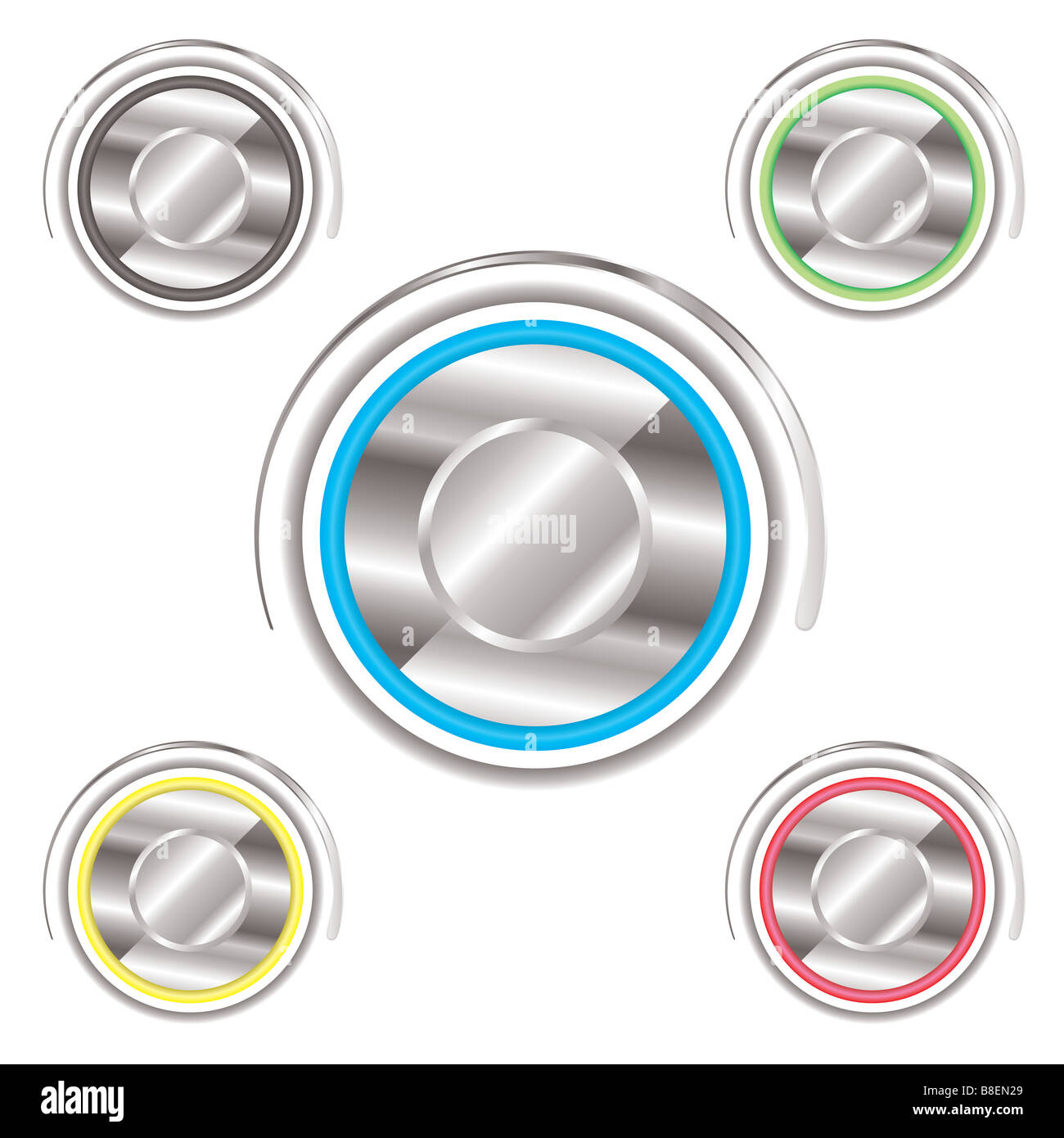 Shiny red turn off button Cut Out Stock Images & Pictures - Alamy