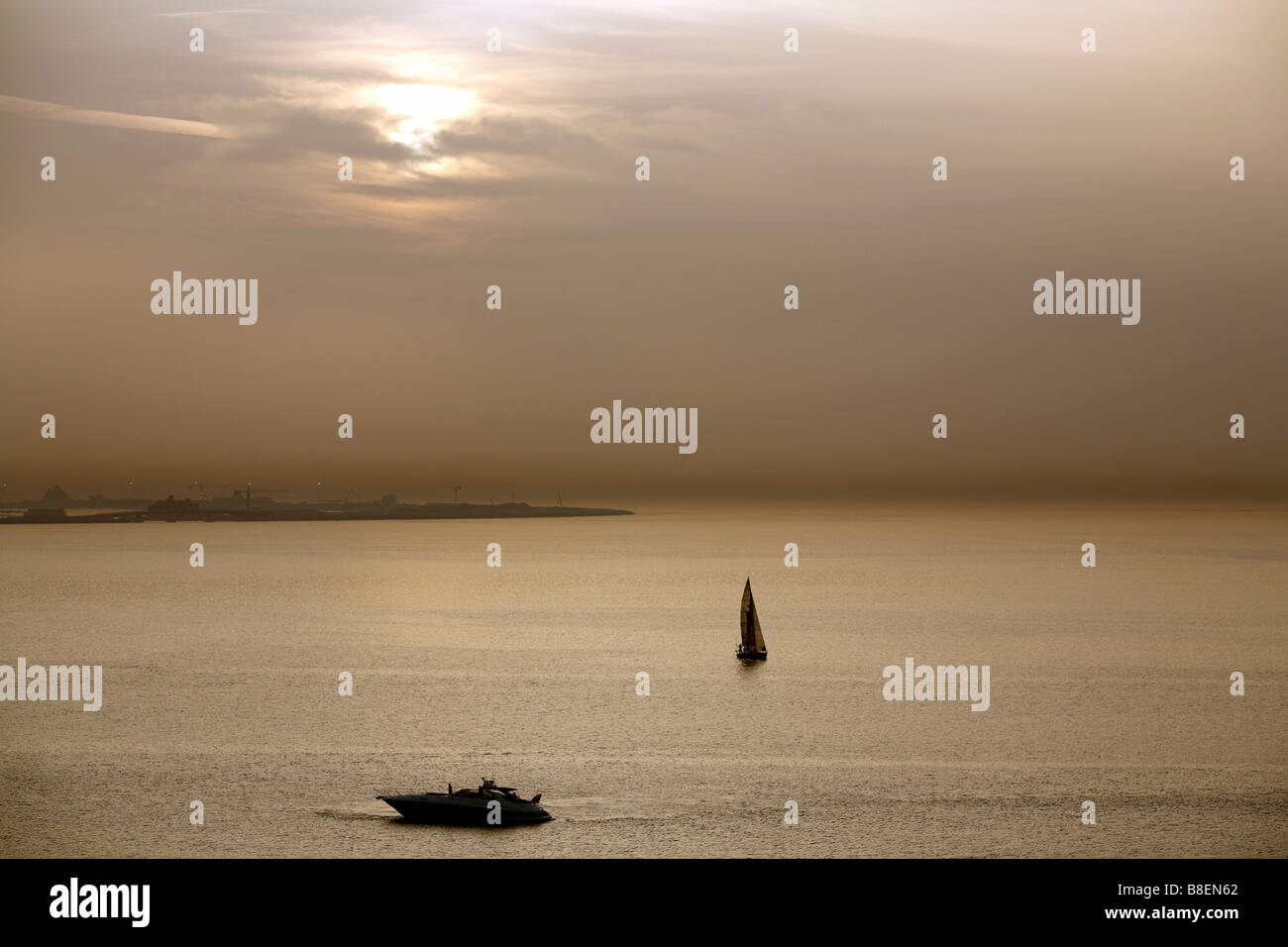 Persian Gulf at sunset, UAE Stock Photo - Alamy