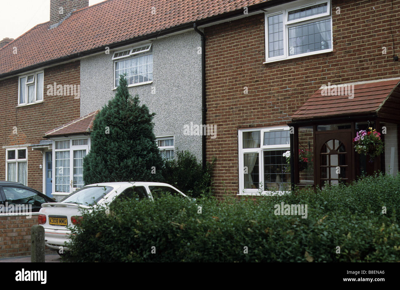 LCC Becontree Estate, East London, terraced houses on Valance Avenue ...