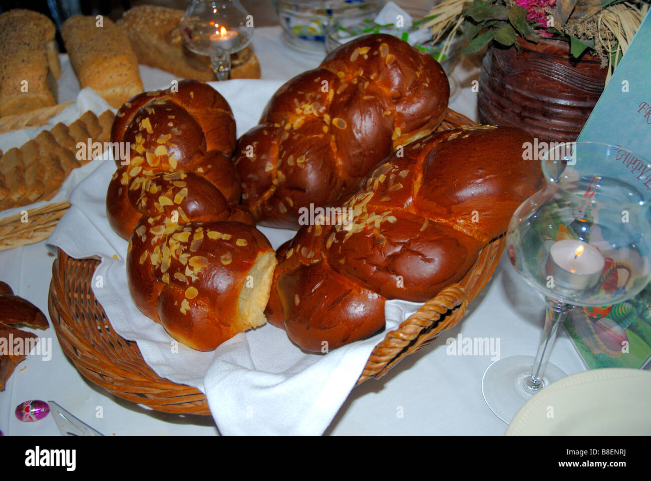 Special Bread baked in Crete for Easter and weddings Stock Photo - Alamy