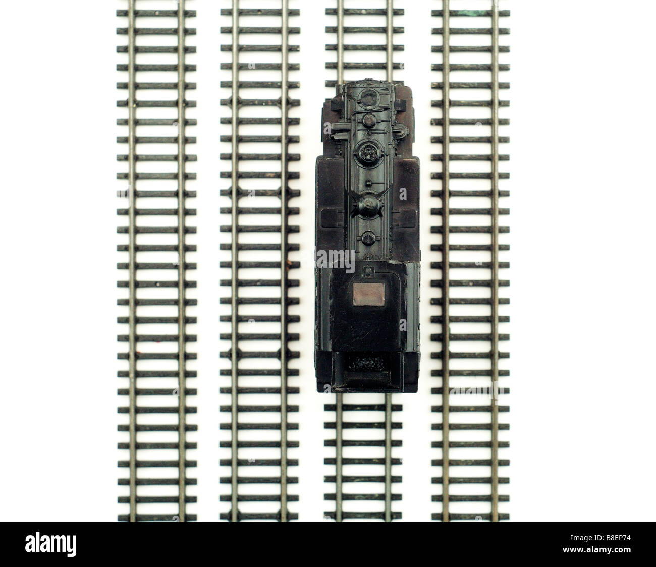 Steam locomotive engine and trains model railway cut out still life ...