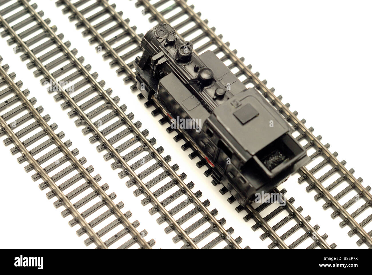 Steam locomotive engine and trains model railway cut out still life ...