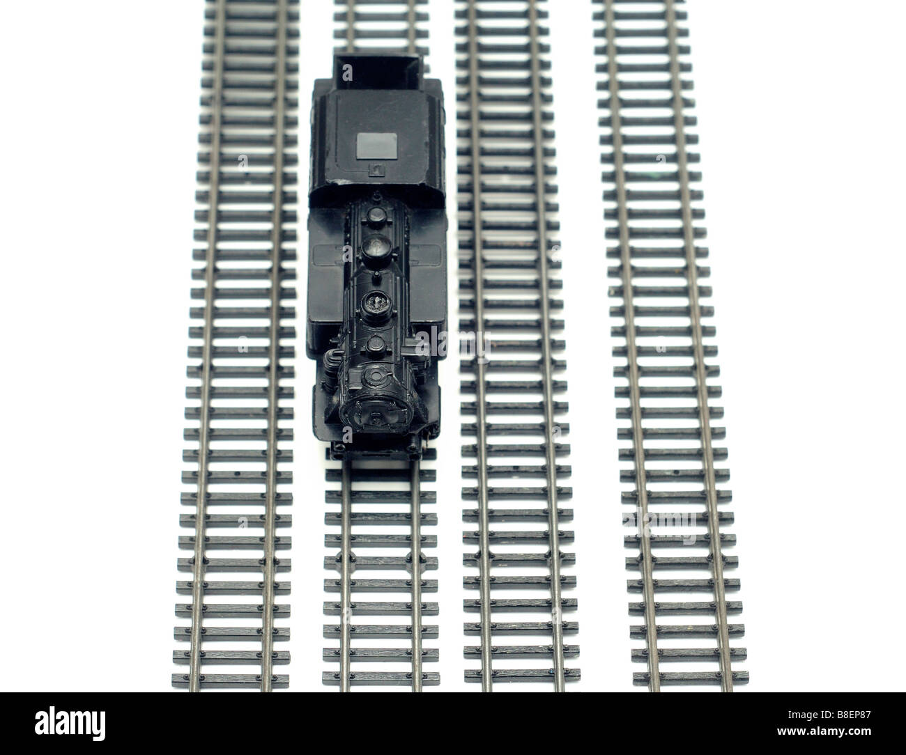 Steam locomotive engine and trains model railway cut out still life ...