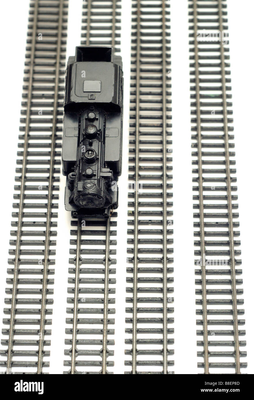 Steam locomotive engine and trains model railway cut out still life ...