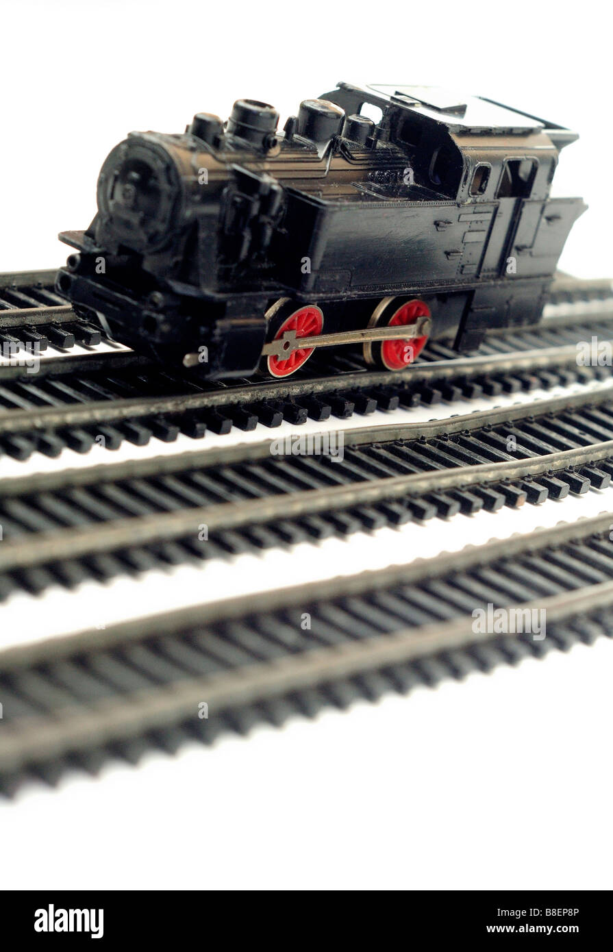 Steam locomotive engine and trains model railway cut out still life ...