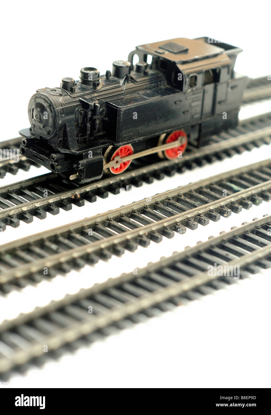 Steam locomotive engine and trains model railway cut out still life ...