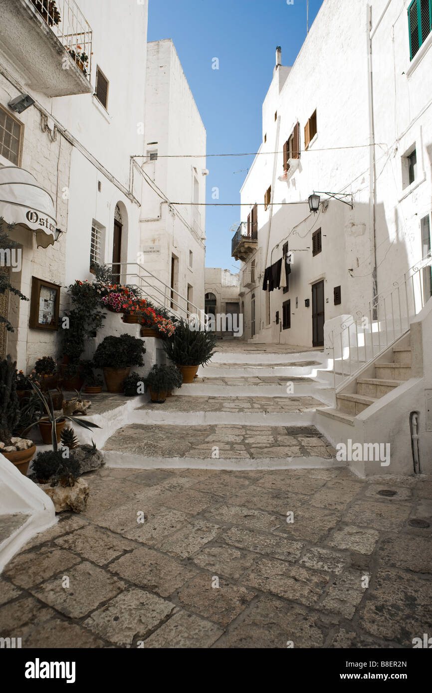 White washed buildings Ostuni Puglia Italy Stock Photo - Alamy