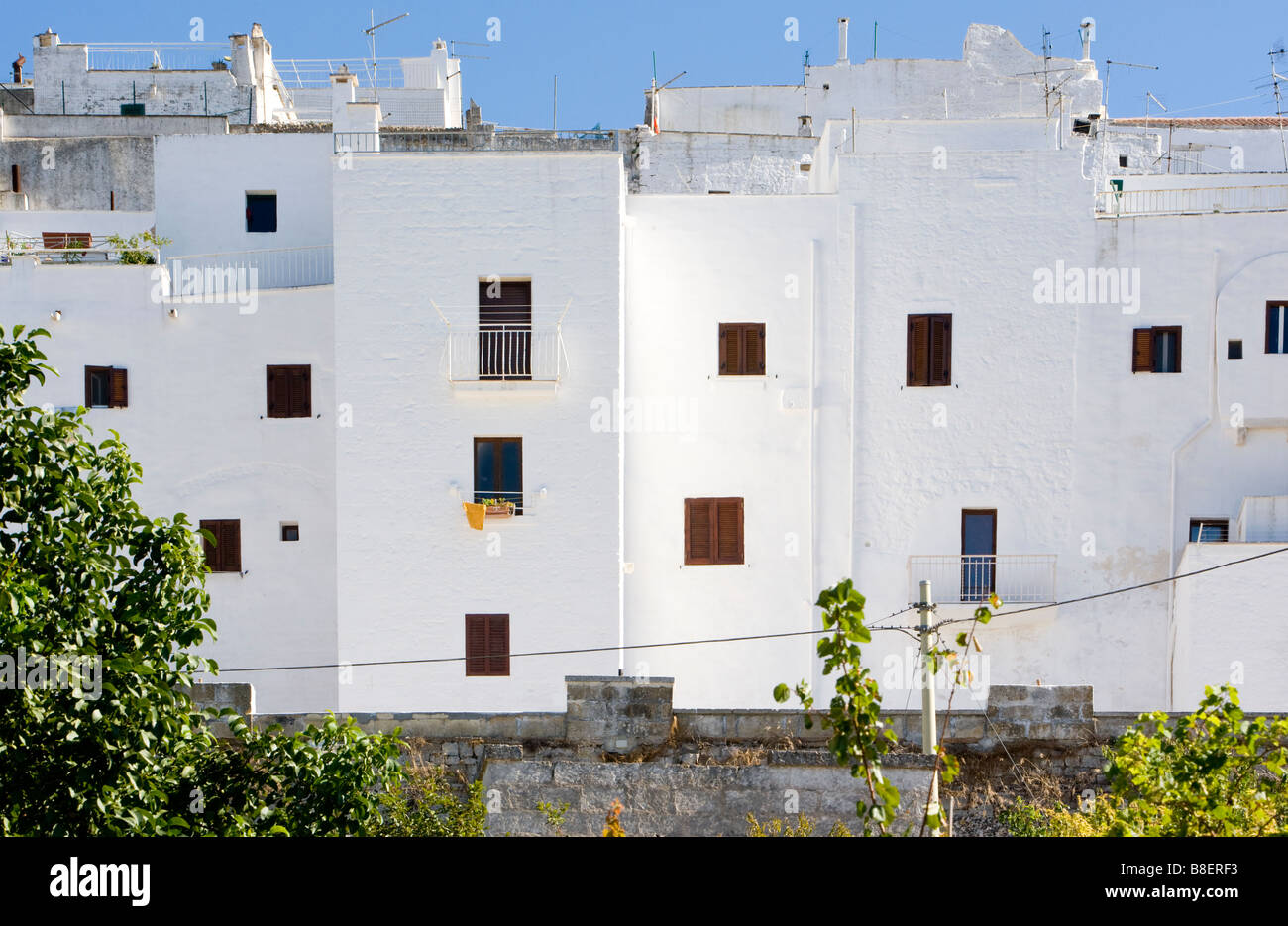 White washed buildings of Ostuni Puglia Italy Stock Photo - Alamy